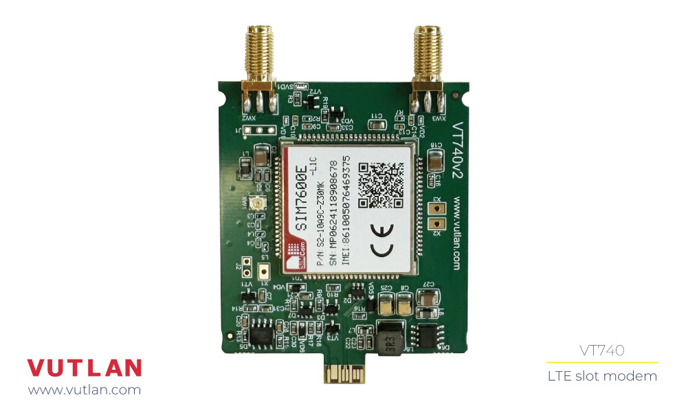VT740 | Vutlan 4G LTE slot modem | Vutlan.com