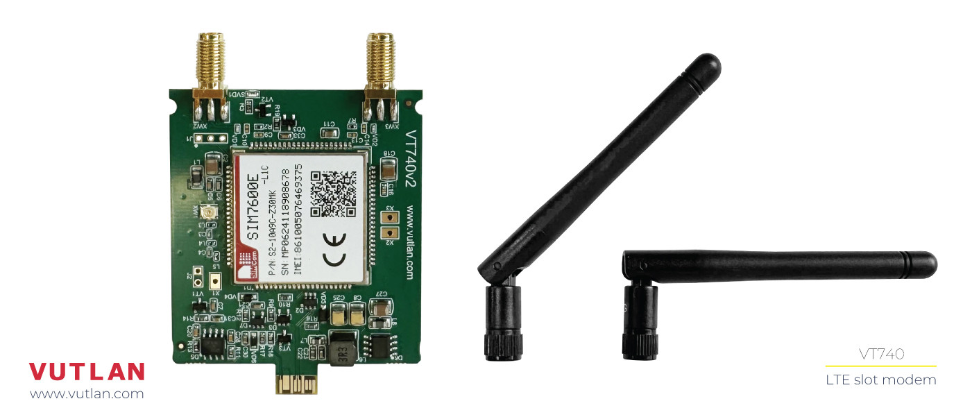VT740 | Vutlan 4G LTE slot modem | Vutlan.com