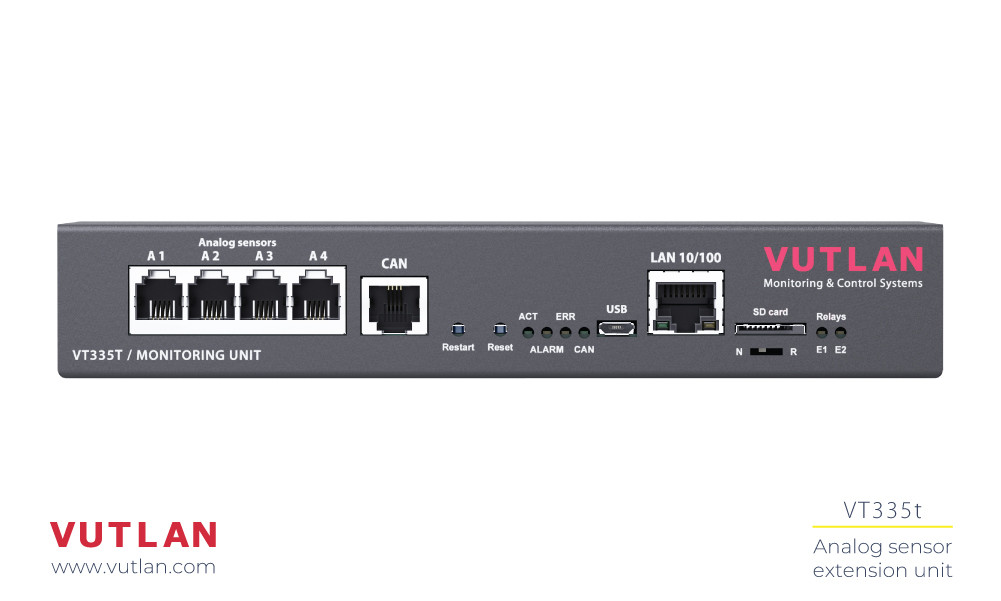 VT335t | Monitoring system for small IT rooms | Vutlan.com